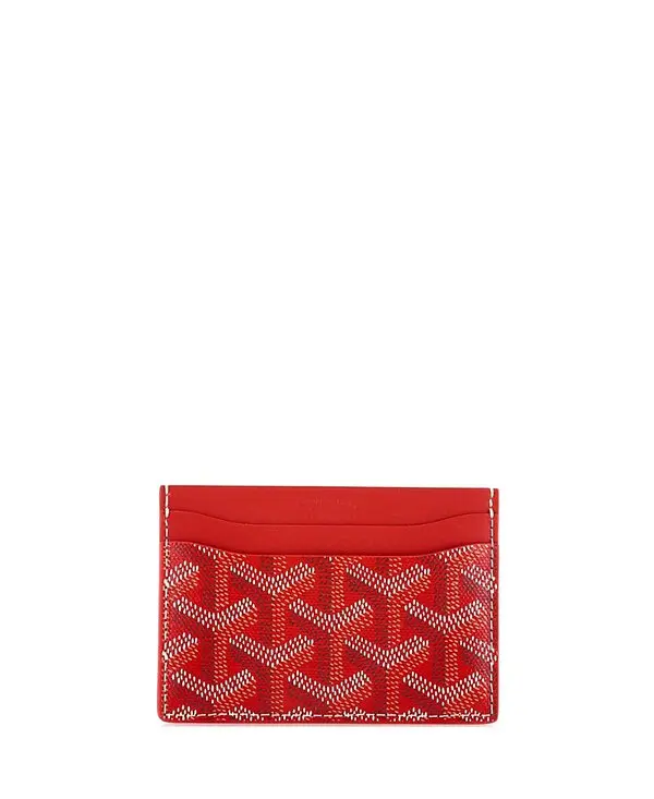 Goyard Saint Sulpice Card Holder Coated Canvas - Red