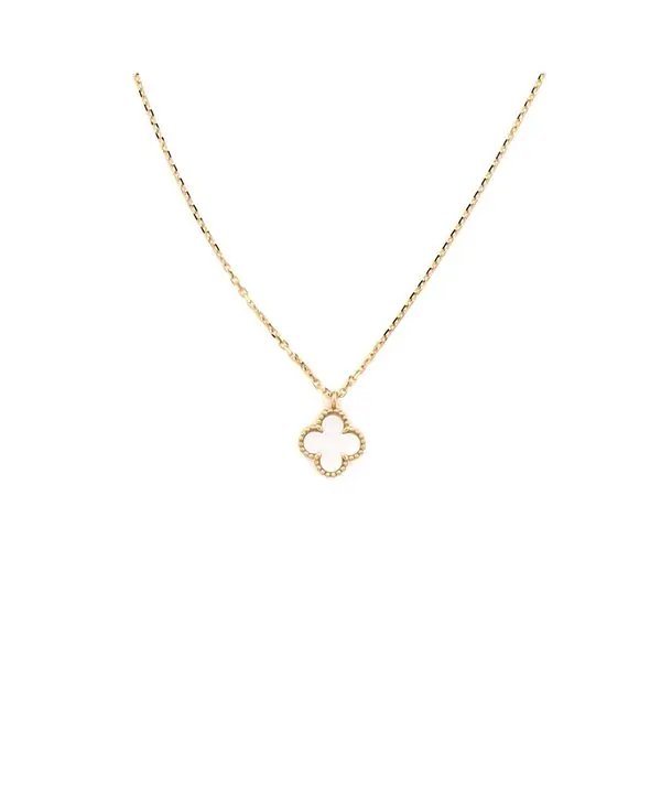 VAN CLEEF & ARPELS Sweet Alhambra Pendant Necklace 18k And Mother Of Pearl, 15.75 - Gold