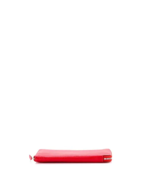 Hermès Long Azap Zip Around Wallet Chevre Mysore - Red