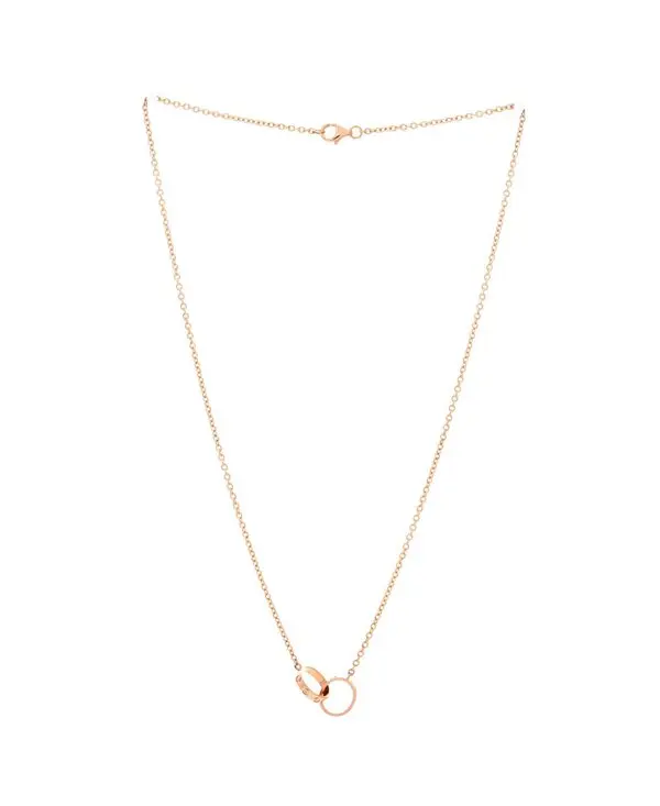 CARTIER Love Interlocking Necklace 18k Rose Gold, 17.25