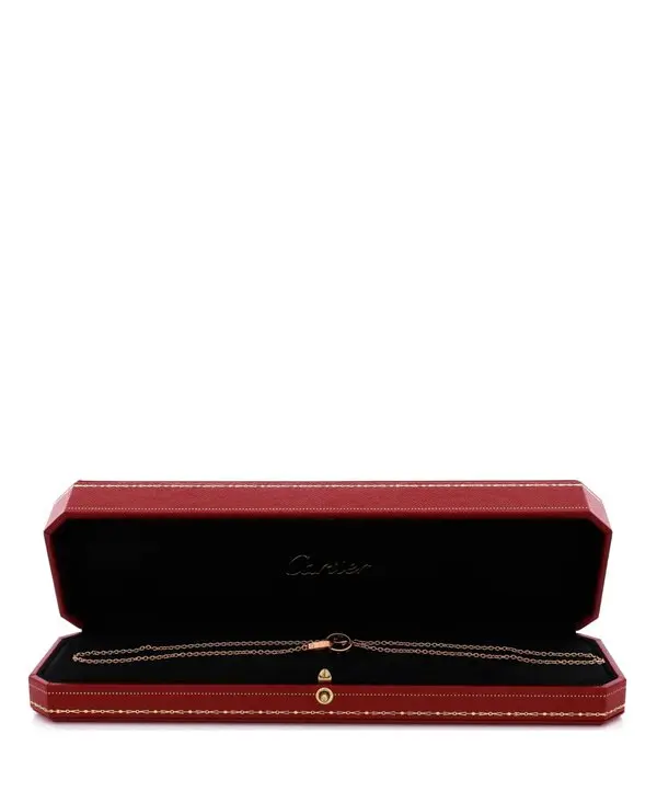 CARTIER Love Interlocking Necklace 18k Rose Gold, 17.25