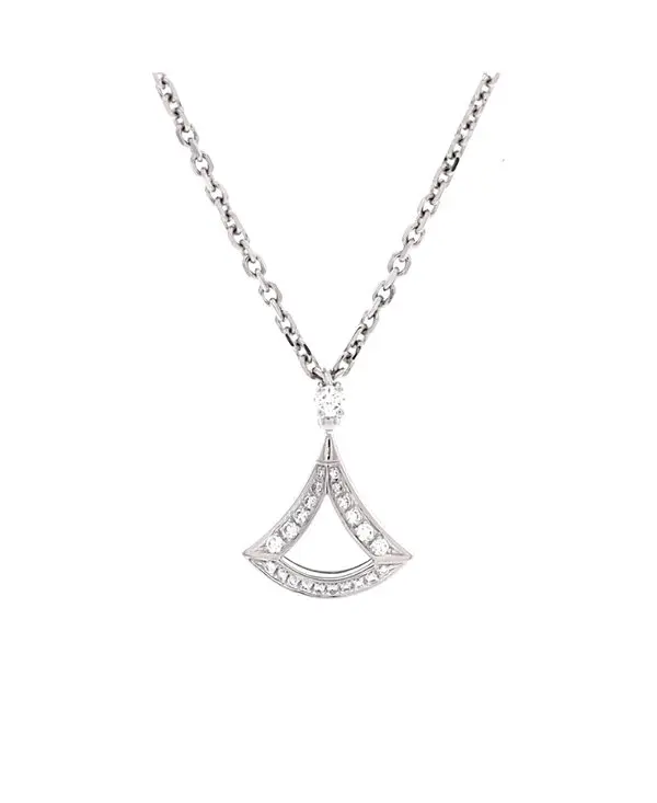 BVLGARI Divas' Dream Openwork Pendant Necklace 18k Gold With Diamonds, 17.25 - White