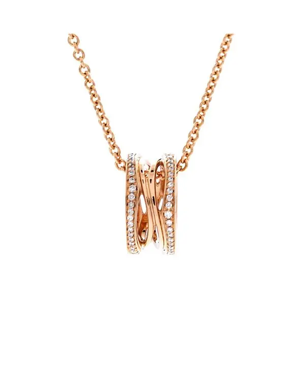BVLGARI B.zero1 Open Design Pendant Necklace - Pink