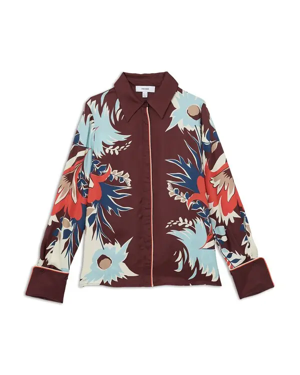REISS Lia Print Placement Shirt