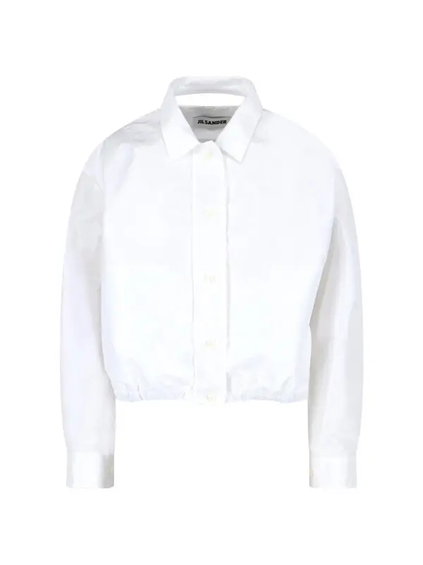 JIL SANDER Technical Faille Jacket - White