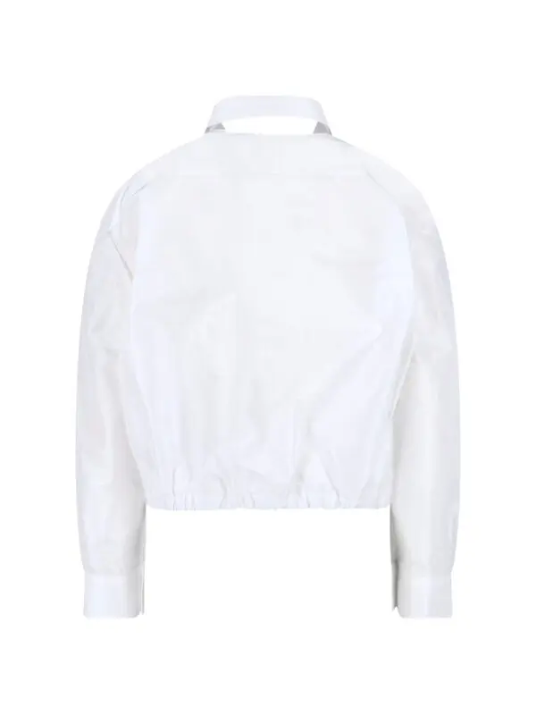 JIL SANDER Technical Faille Jacket - White