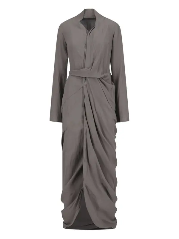 Rick Owens Maxi "wrapped" Dress - Brown