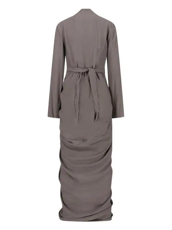 Rick Owens Maxi "wrapped" Dress - Brown
