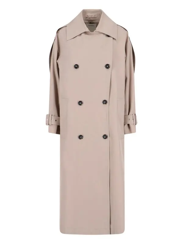 Sportmax Anti-drip Maxi Trench Coat - Beige