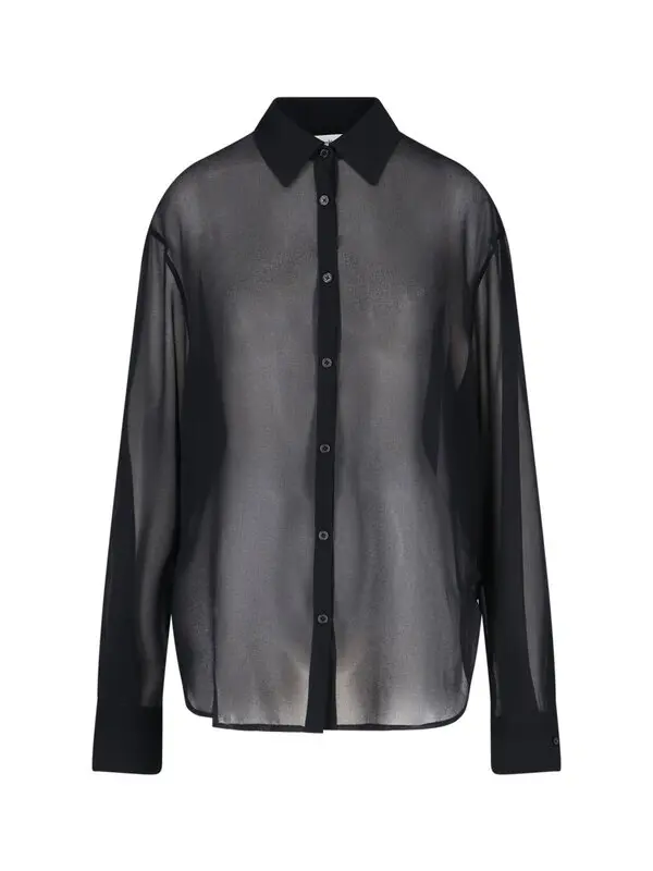 THE FRANKIE SHOP Peri Semi-transparent Shirt