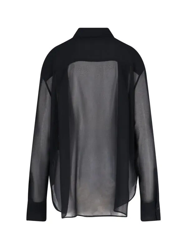 THE FRANKIE SHOP Peri Semi-transparent Shirt