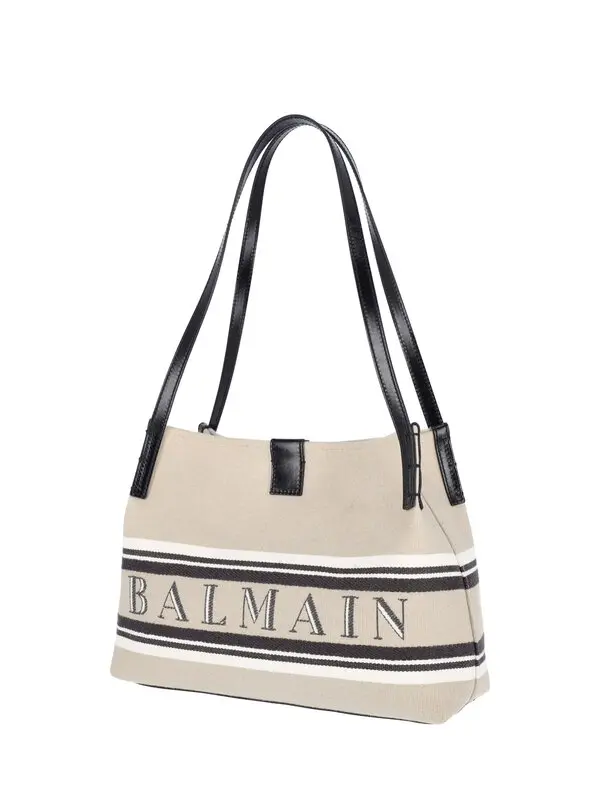 Balmain Release" Cotton Tote Bag - White