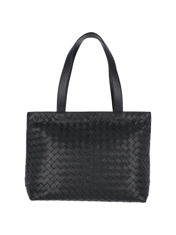 Bottega Veneta Small Woven Tote Bag - Black