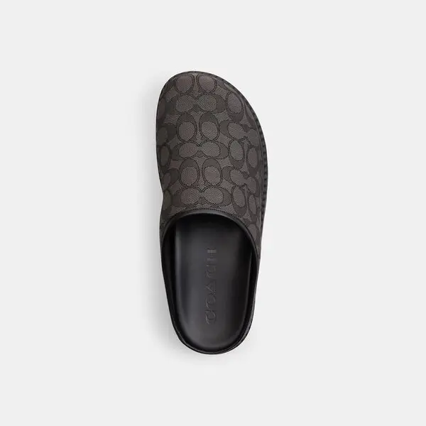 COACH Sport Clog In Signature Jacquard - Graphite/black