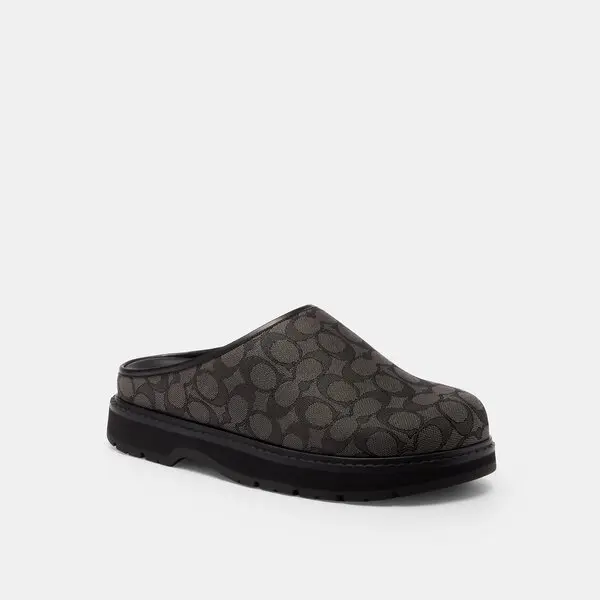 COACH Sport Clog In Signature Jacquard - Graphite/black