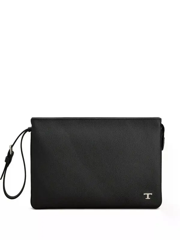 TOD'S Logo Pouch Wallet - Black