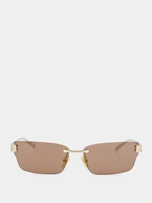 Balenciaga Bronze And Metallic Gossip Cat Sunglasses - Brown