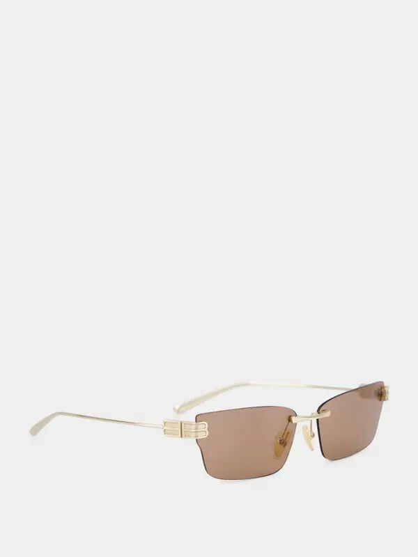 Balenciaga Bronze And Metallic Gossip Cat Sunglasses