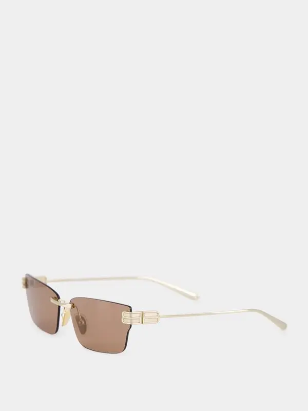 Balenciaga Bronze And Metallic Gossip Cat Sunglasses