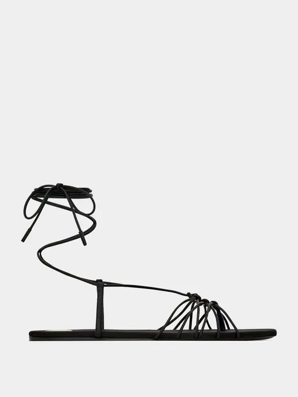 Saint Laurent Babylone Flat Sandals - Black