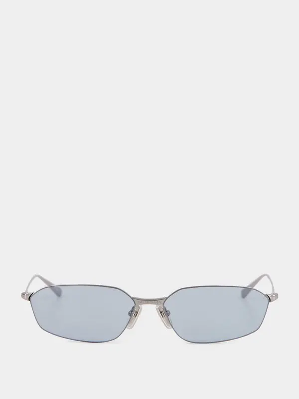 Balenciaga Invisible 2.0 Oval Sunglasses - Blue