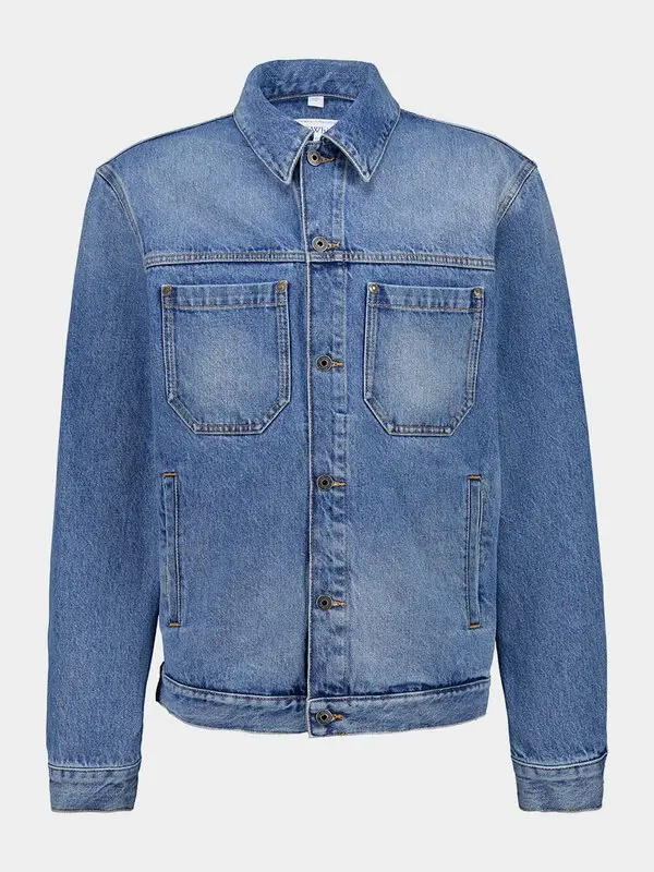 Off-White Half Arrow Skate Denim Jacket - Blue