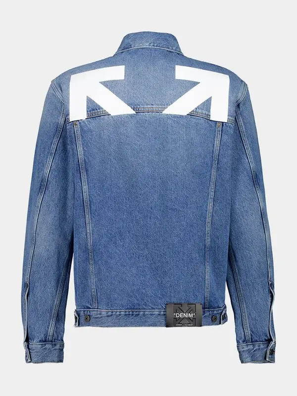 Off-White Half Arrow Skate Denim Jacket - Blue