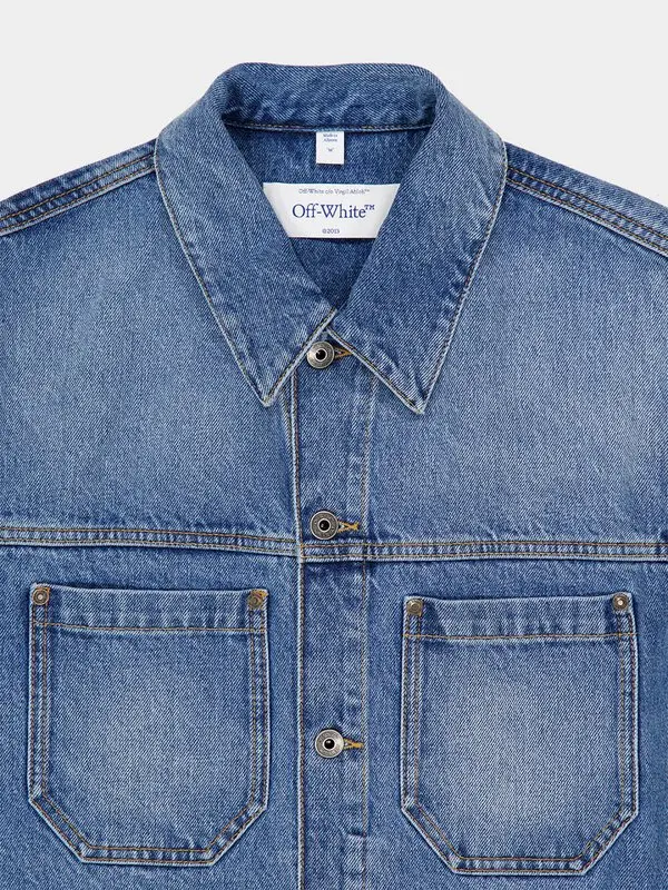 Off-White Half Arrow Skate Denim Jacket - Blue
