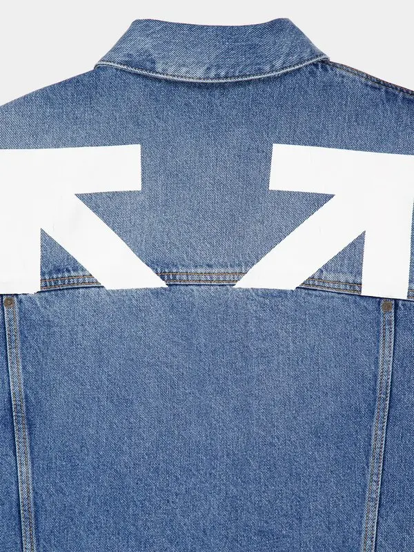 Off-White Half Arrow Skate Denim Jacket - Blue