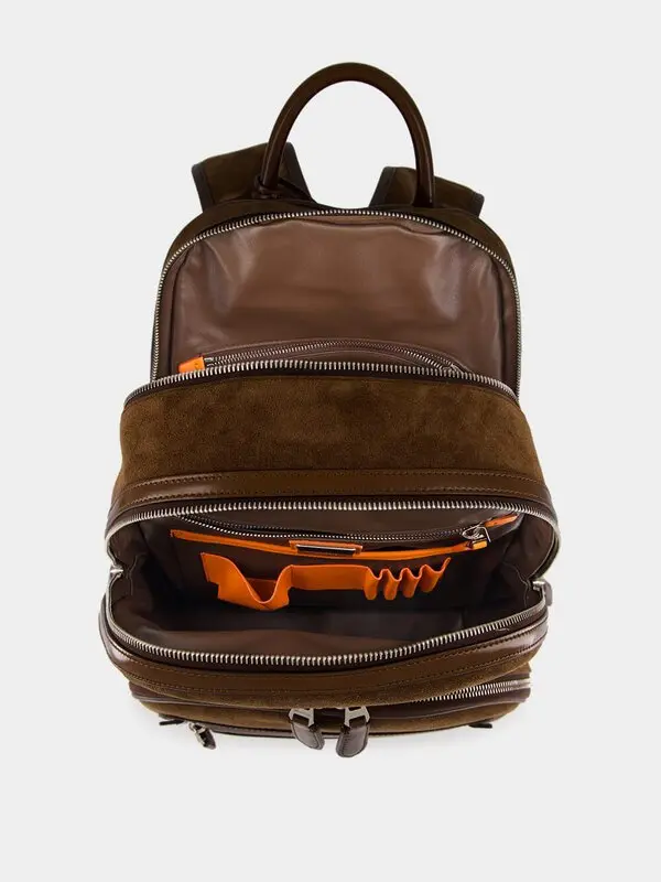 Santoni Suede Leather Backpack