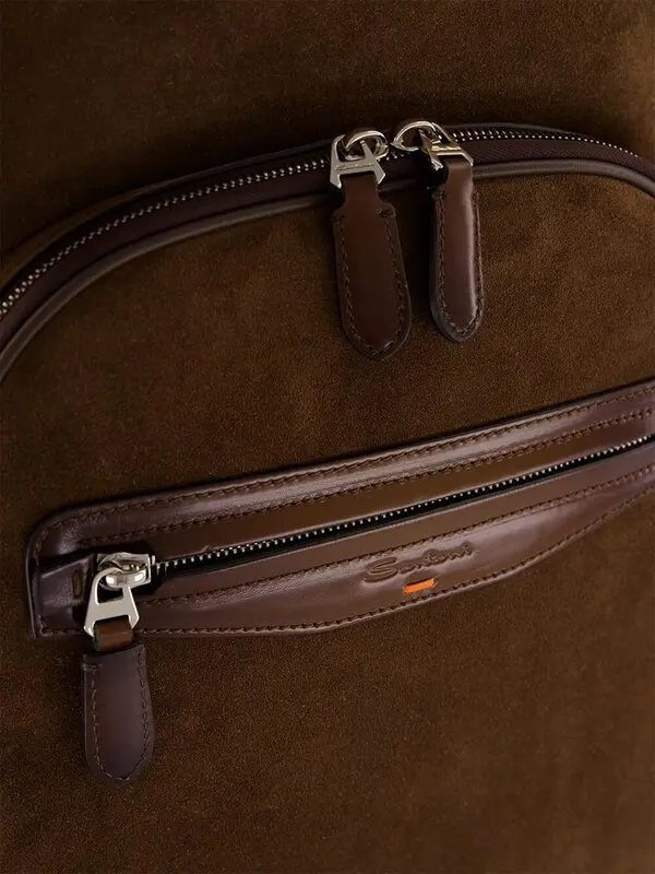 Santoni Suede Leather Backpack