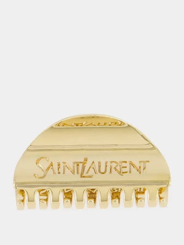 Saint Laurent Half-moon Claw Clip - Gold