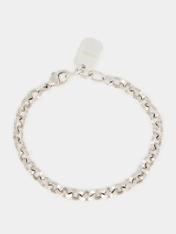 Saint Laurent Oxidized Peaked Chain Bracelet - Silver