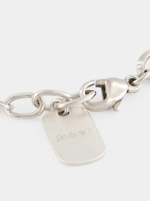 Saint Laurent Oxidized Peaked Chain Bracelet - Silver