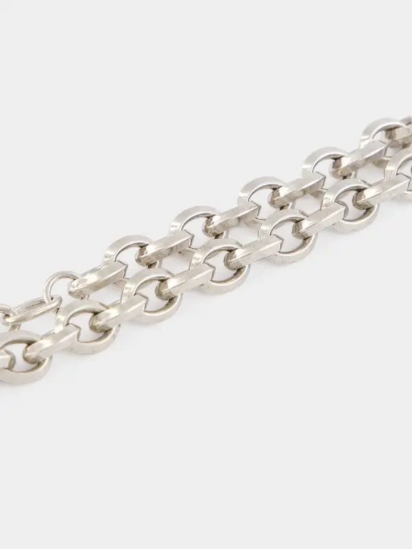 Saint Laurent Oxidized Peaked Chain Bracelet - Silver
