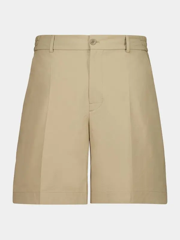 Moncler Seersucker Shorts - Beige