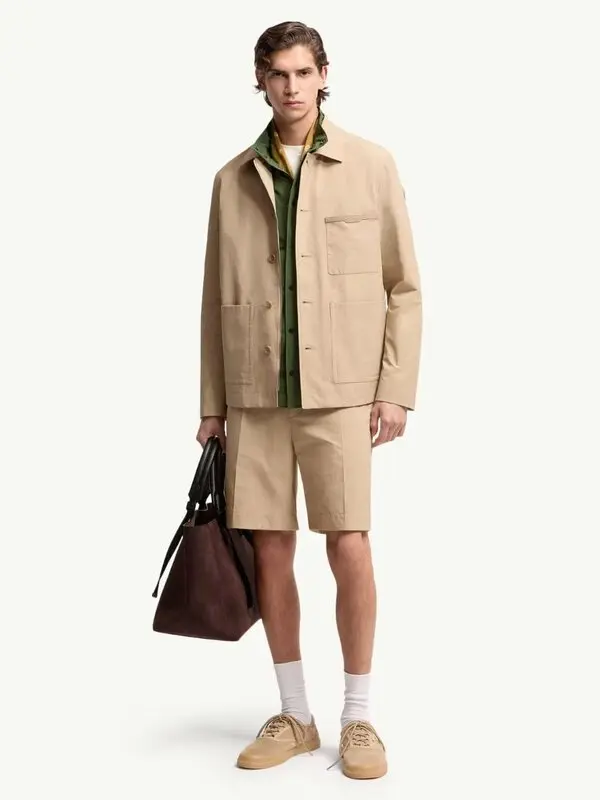 Moncler Seersucker Shorts - Beige
