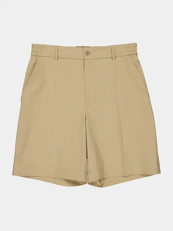 Moncler Seersucker Shorts - Beige
