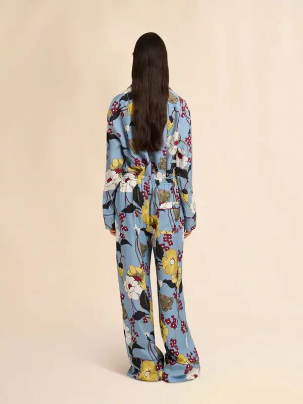 Marni Floral Printed Palazzo Pants - Blue