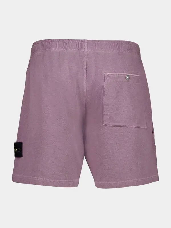 Stone Island Cotton Fleece Jogger Shorts