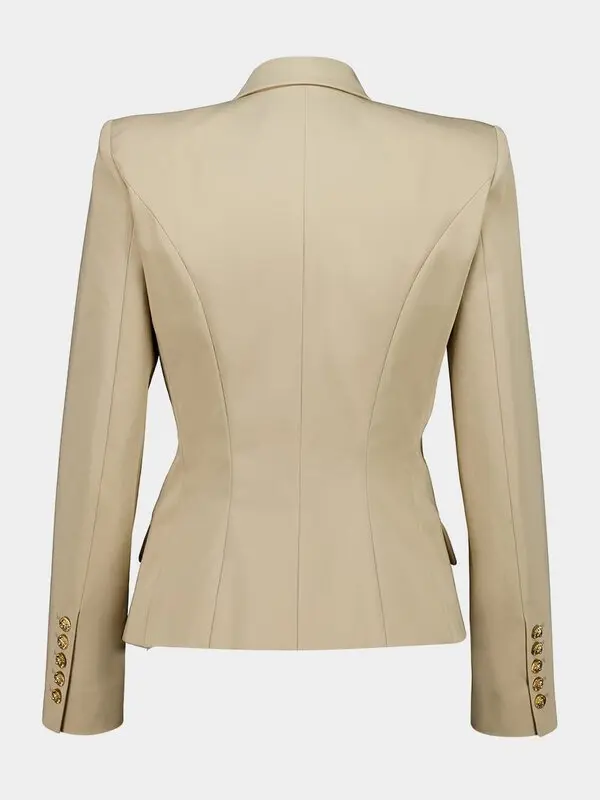 Balmain Sable 6-button Cotton Blazer - Beige