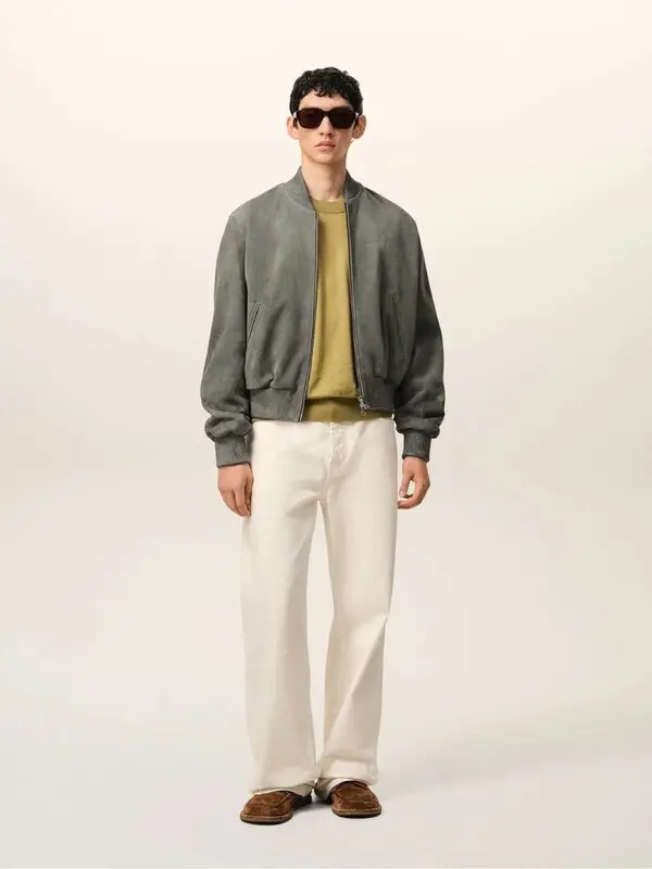 AMI Paris De Coeur Zipped Jacket - Grey