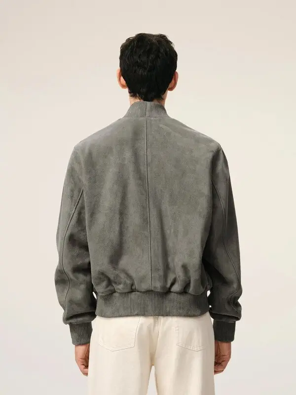 AMI Paris De Coeur Zipped Jacket - Grey