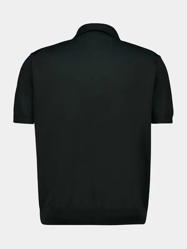 TOM FORD Forest Cotton-silk Tipping Polo - Green