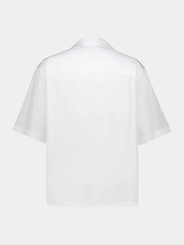 Marni Lily Poplin Bowling Shirt With Peeking Logo - White