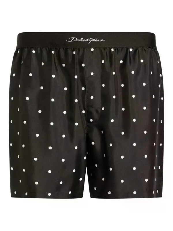 Dolce & Gabbana Polka Dot-print Boxers - Black