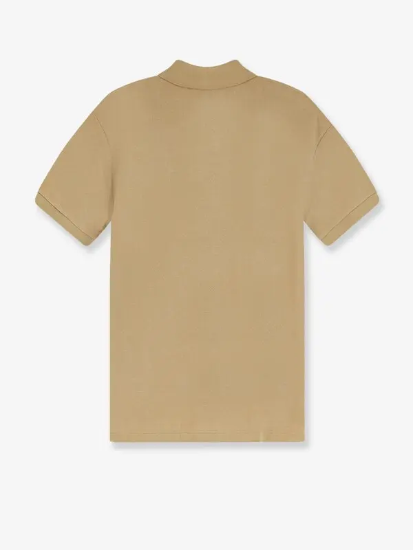 Polo Ralph Lauren Cotton Polo Shirt With Frontal Logo Embroidery - Beige