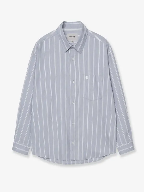 Carhartt Work In Progress Beale Striped Cotton Shirt - Blue