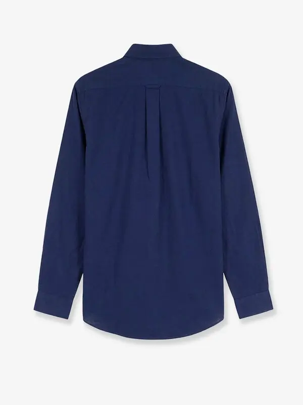 Polo Ralph Lauren Linen Shirt With Embroidered Logo On The Front - Blue