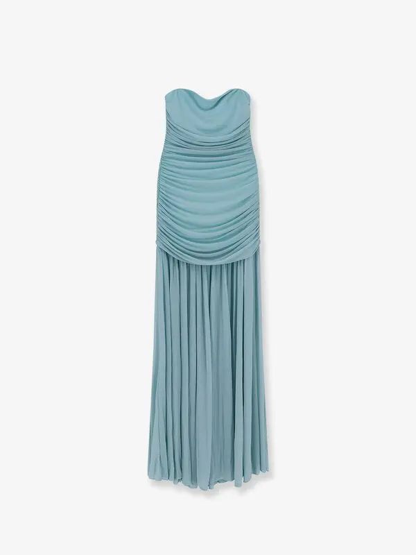 Retrofete Stretch Fabric Adele Long Dress - Green